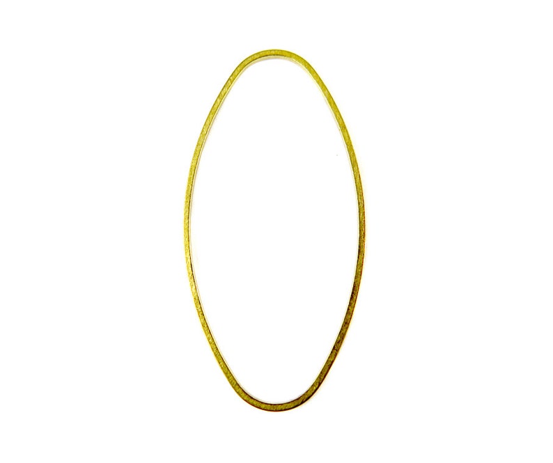 Large Raw Brass Oval Shape Wire Charms 20x K208-A - Etsy