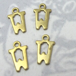 Raw Brass Letter W Charms (10X) (A522) - Etsy