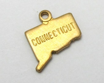 Connecticut CT Mini Wood Charms State Cutout Jewelry and Craft ...