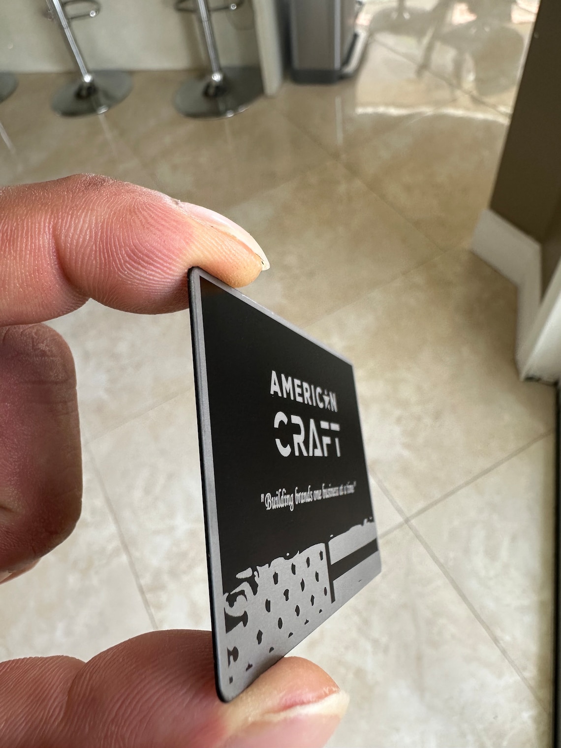 Custom Engraved (front and Back) Metal Business Cards - 0.8 Mm Thick - Etsy