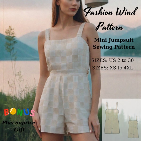 Womens Playsuit Sewing Pattern - Etsy