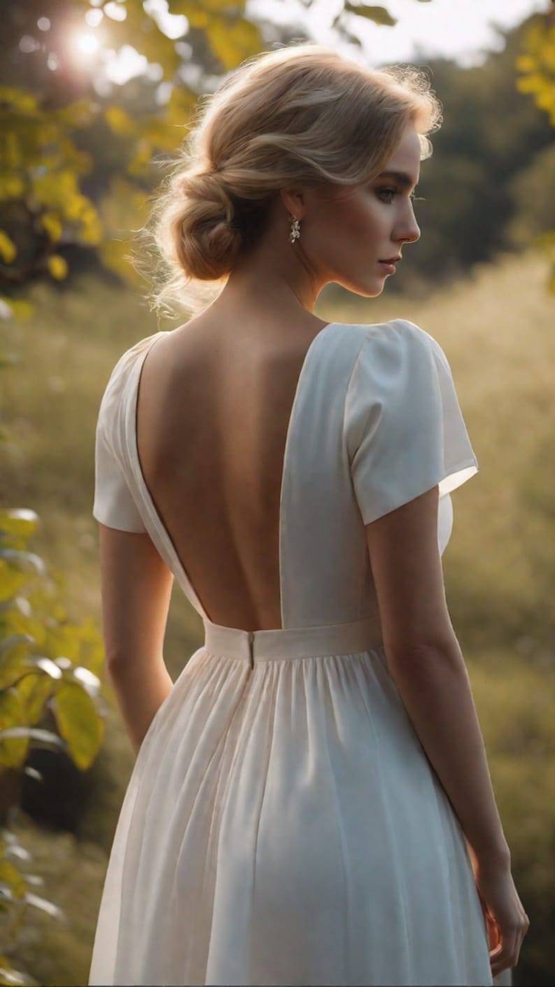 Backless Linen Dress Sewing Pattern: Cottagecore Style (XS-4XL) (PDF ...