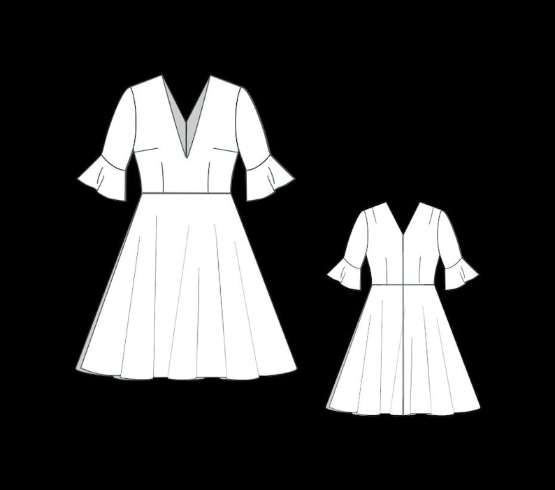 Deep V Neck Cottagecore Fairy Dress Cottagecore Dress Sewing Pattern ...