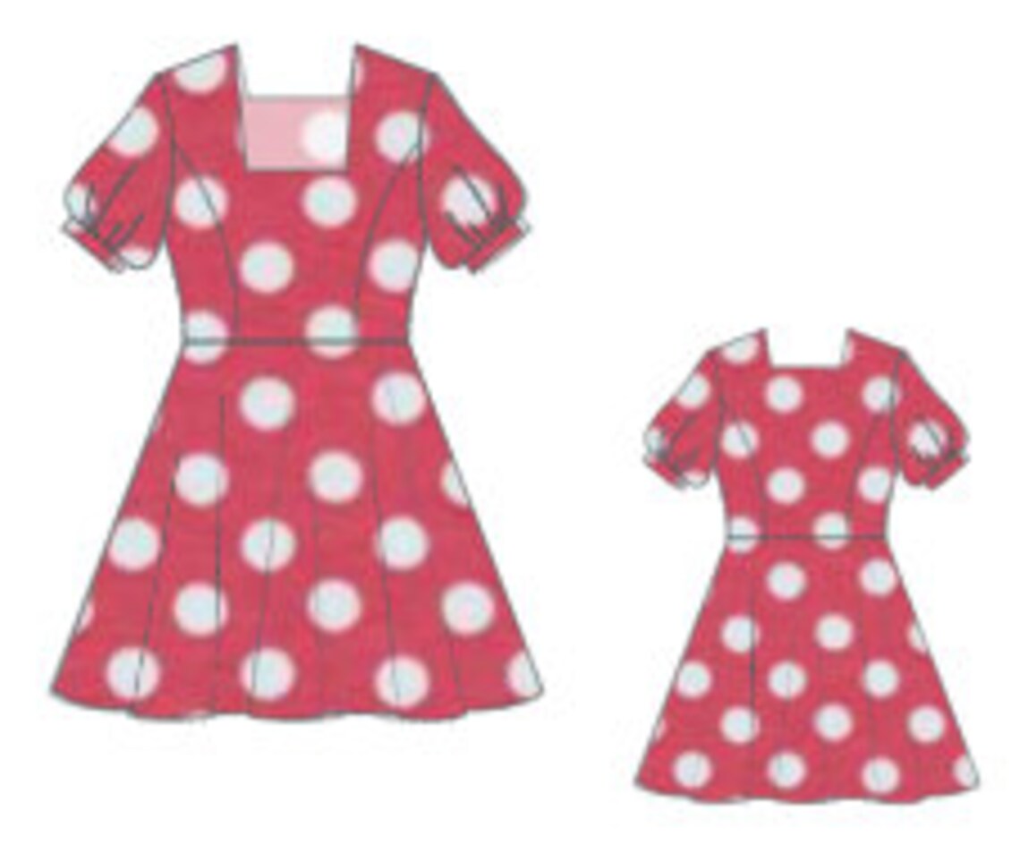Polka Dot Mary Dress Sewing Pattern: Mini Prom, Summer Dress (XS-4XL ...