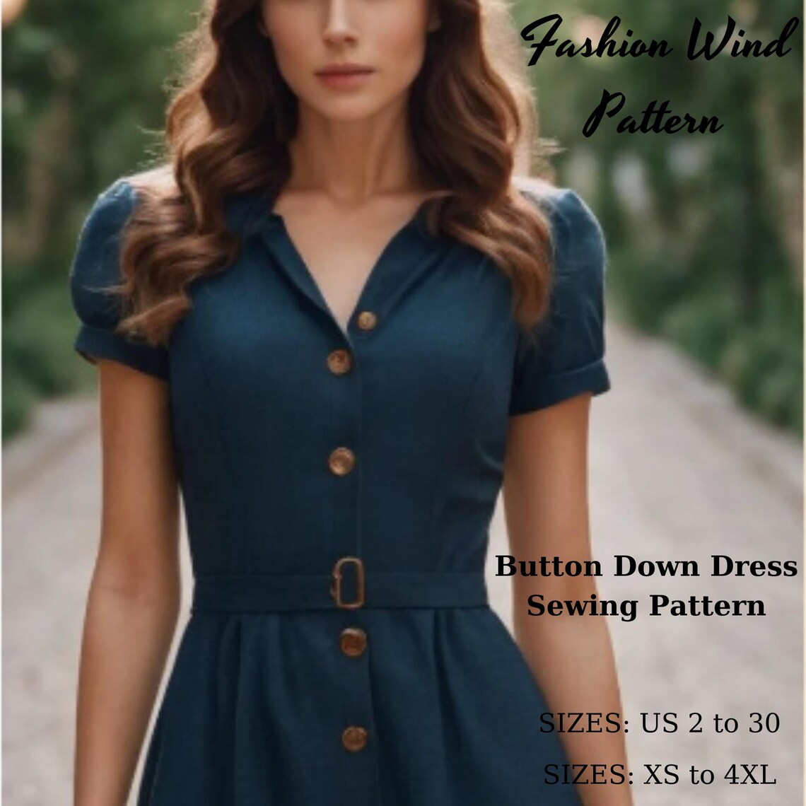 Cottagecore Button Down Dress Sewing Pattern (XS-4XL) (digital Download ...