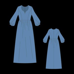 Viking Style Bishop Sleeve Dress Sewing Pattern (PDF) - Etsy