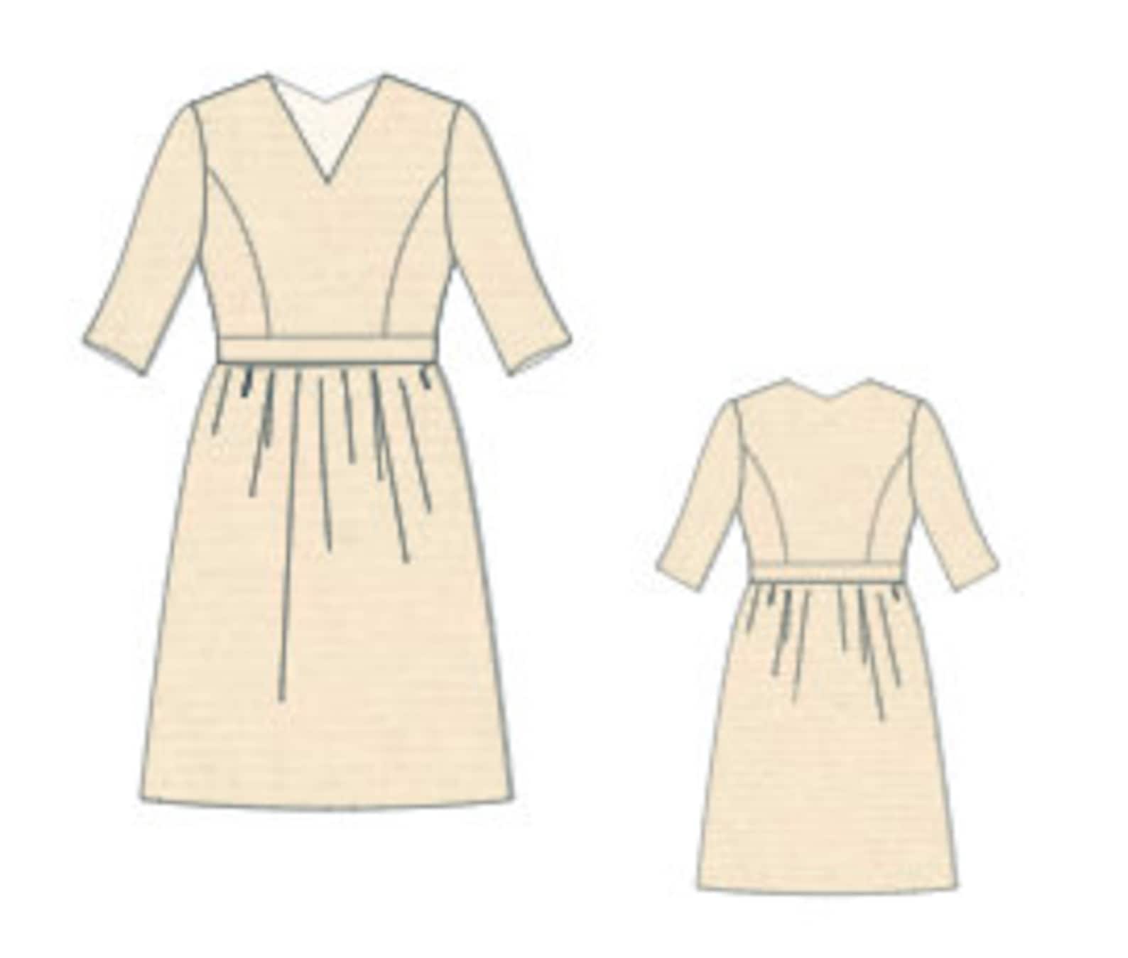 Linen Dress Sewing Pattern, Cottagecore Dress Sewing Pattern, Linen ...