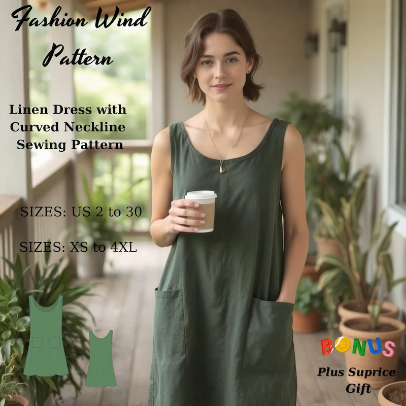 Apron Dress Pattern - Etsy