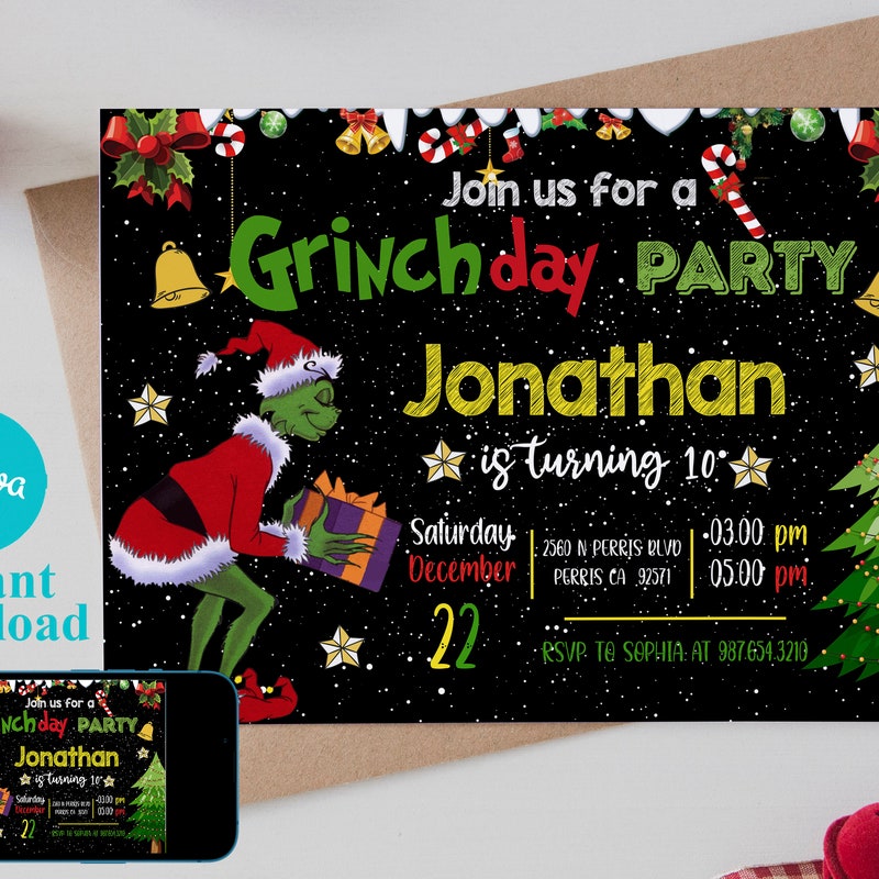 Grinch Birthday - Etsy