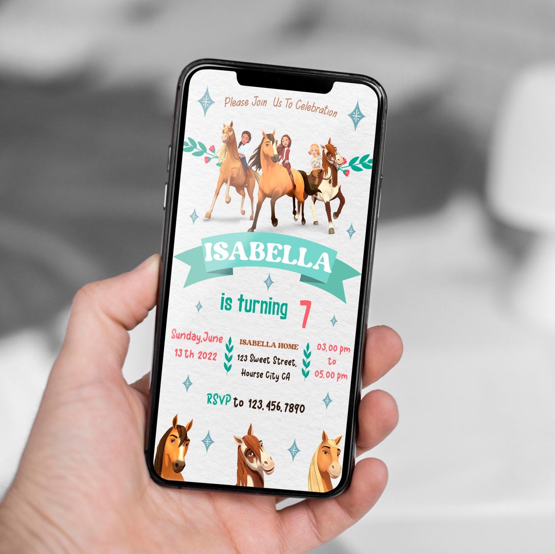 Editable Mobile Sprit Riding Free Birthday Invitation Template ...