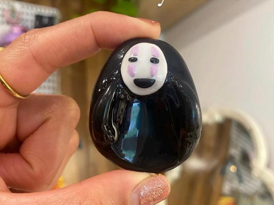 Handmade Ghibli Inspired Worry Stones – Totoro, Calcifer, No-face, Soot ...