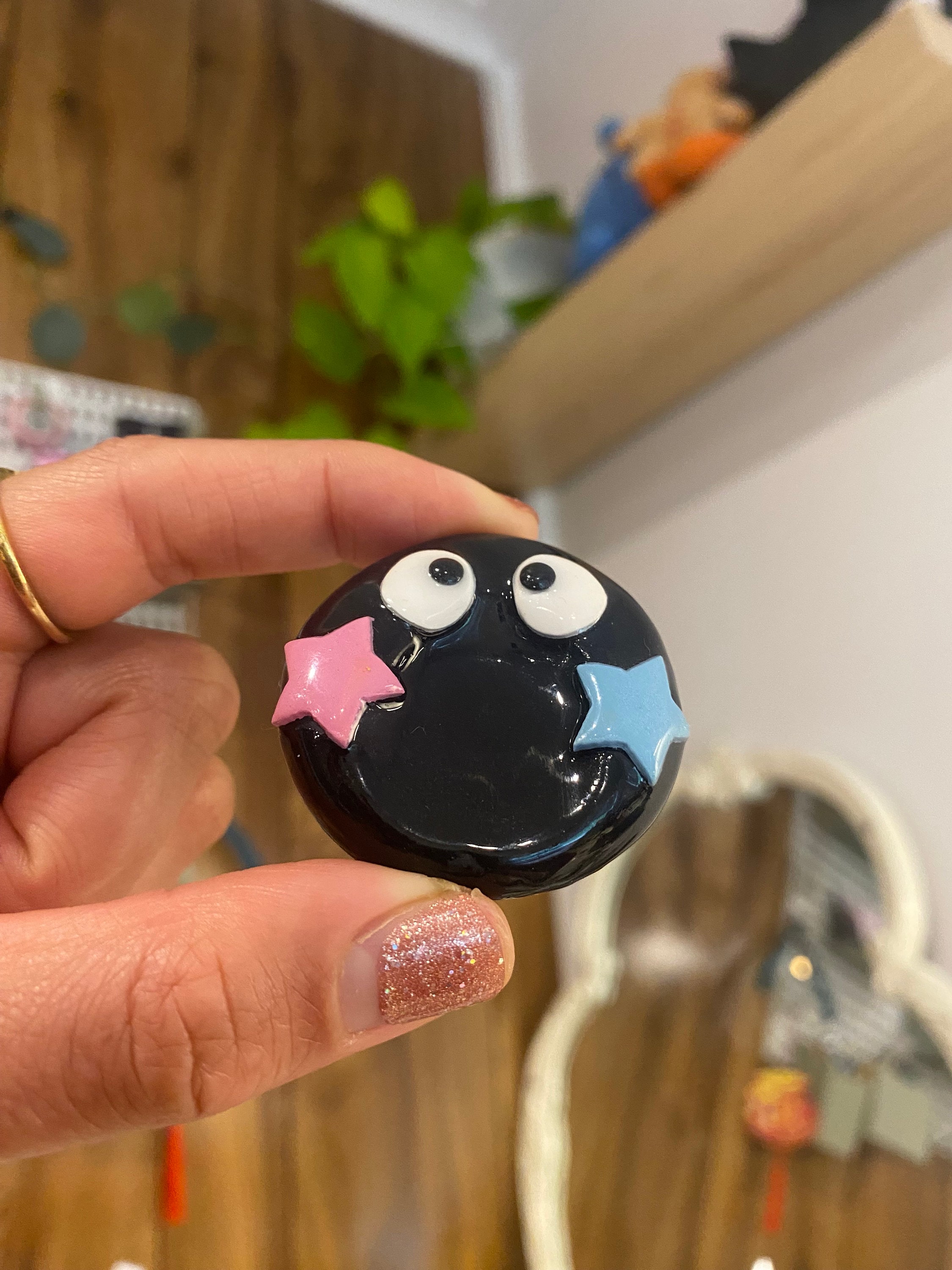 Handmade Ghibli Inspired Worry Stones – Totoro, Calcifer, No-face, Soot ...