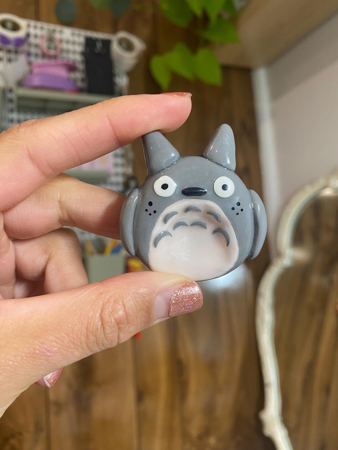 Totoro Inspired Worry Stone - Etsy