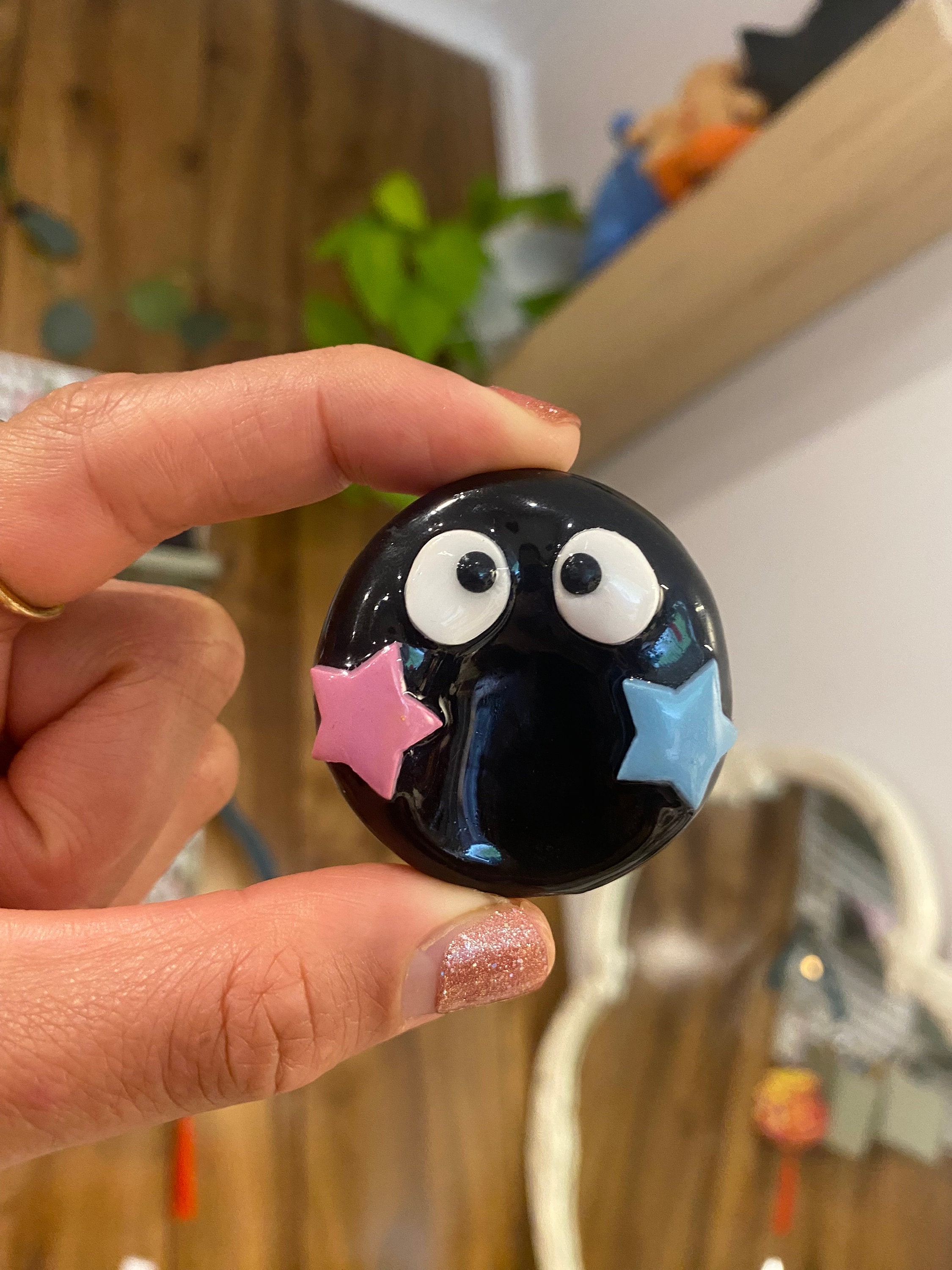 Handmade Ghibli Inspired Worry Stones – Totoro, Calcifer, No-face, Soot ...