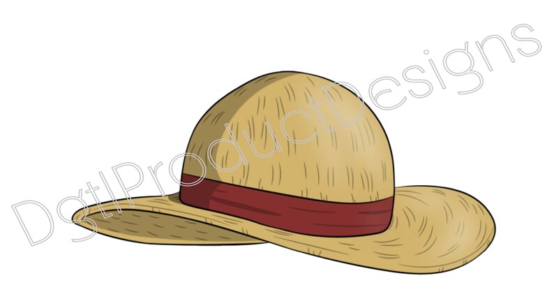 One Piece Luffy Hat Resizable Vector PNG - Etsy Australia