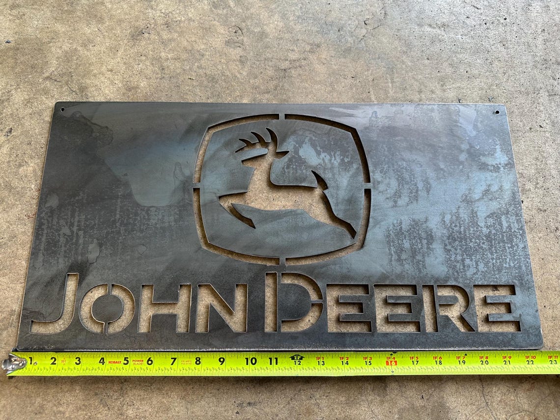 John Deere Metal Sign - Etsy