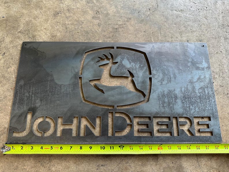 John Deere Metal Sign - Etsy