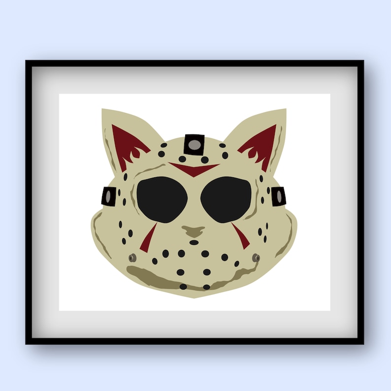 Jason Voorhees Kitty Cat Digital File Download, Friday 13th, Horror ...
