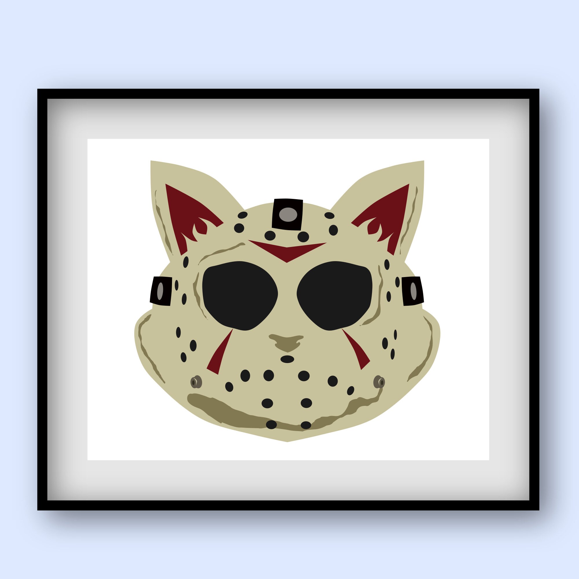 Jason Voorhees Kitty Cat Digital File Download, Friday 13th, Horror ...
