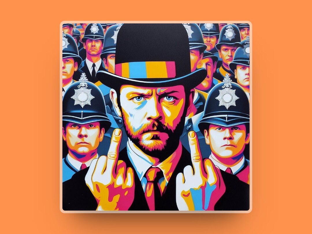 Middle Finger Wall Art, Finger Poster, Drawing Wall Art, Pop Art Wall ...