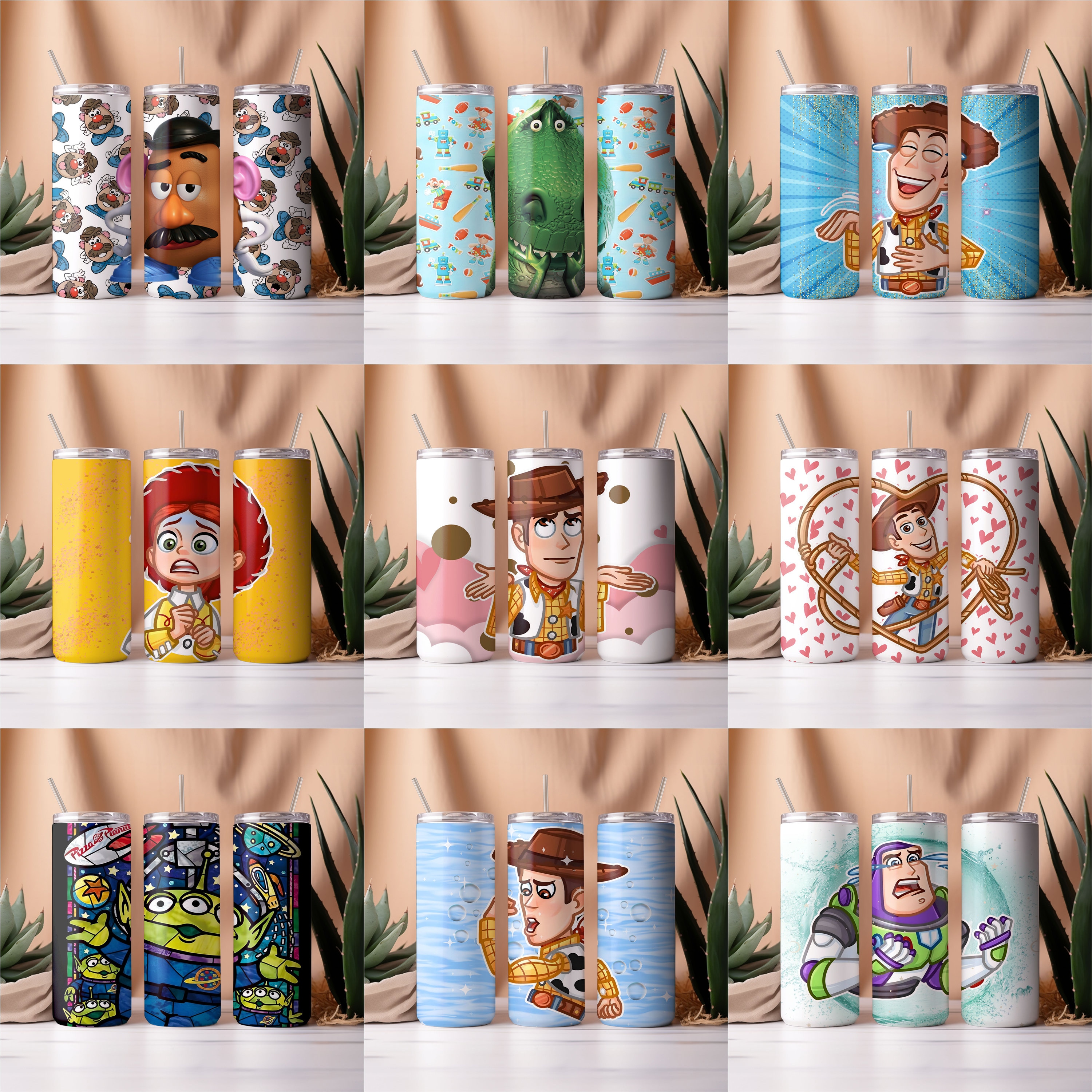 Toy Story Tumbler Wrap Bundle, 20oz Sublimation Design (digital ...