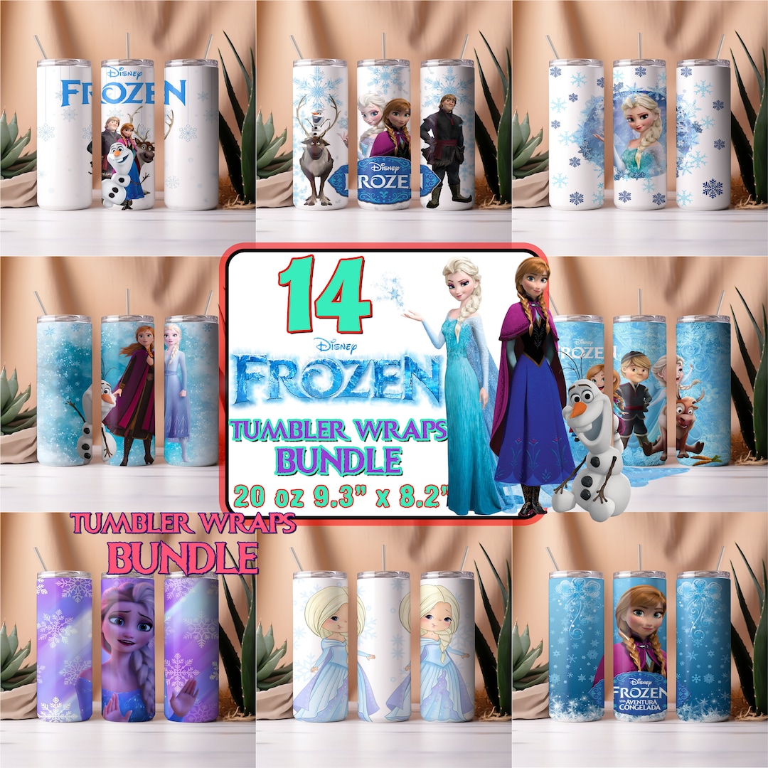 14 Frozen Tumbler Wrap Bundle | 20 Oz Elsa PNG Image Sublimation ...