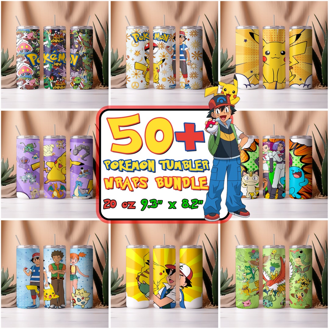 50+ Pokémon Tumbler Wrap Bundle | Pokemon Tumbler Design | Pikachu 20oz ...