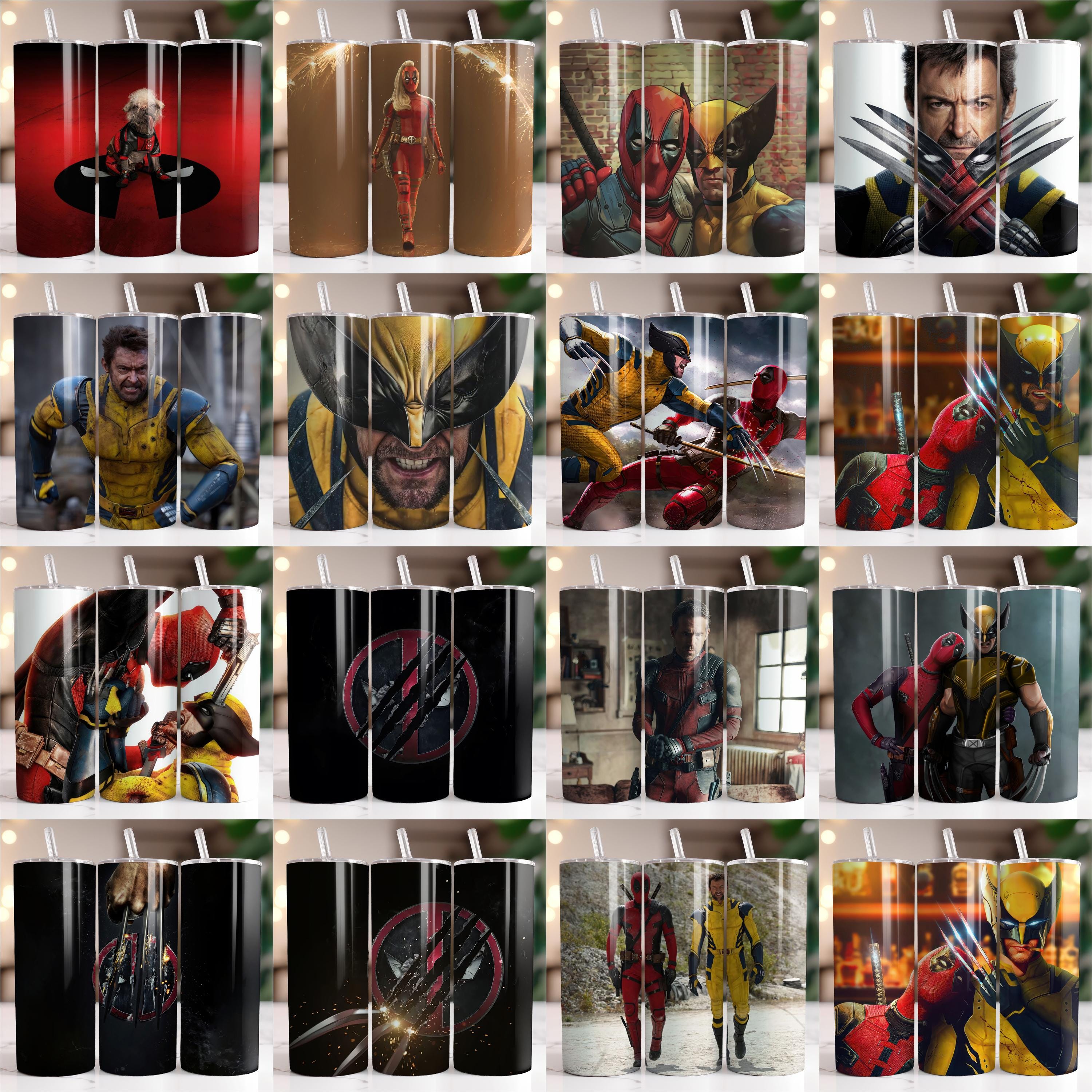 100 Deadpool and Wolverine Tumbler Wrap Bundle | 20 Oz Tumbler Wrap ...