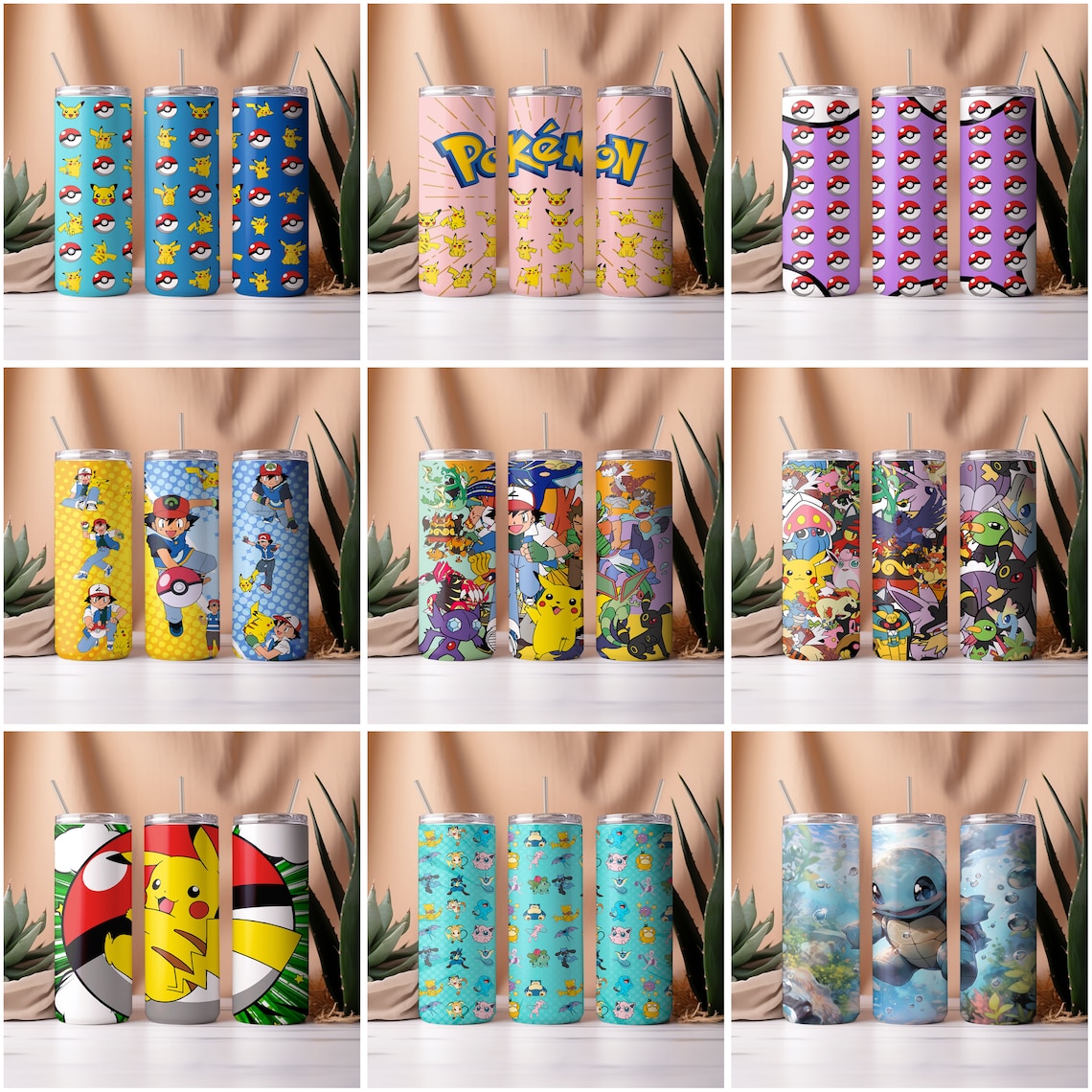 50+ Pokémon Tumbler Wrap Bundle | Pokemon Tumbler Design | Pikachu 20oz ...