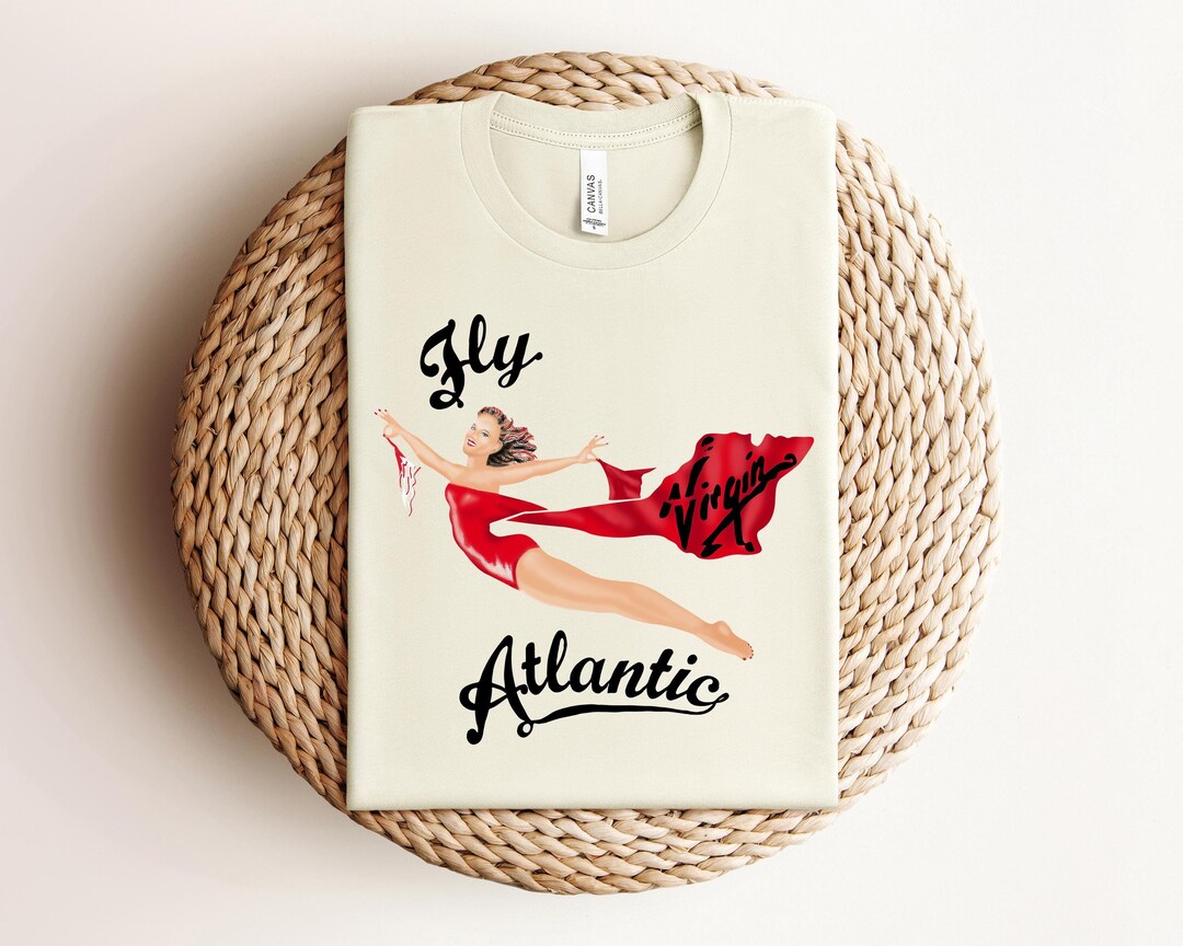 Embroidered Fly Atlantic Shirt, Atlantic Aviation Tee, Fly High ...