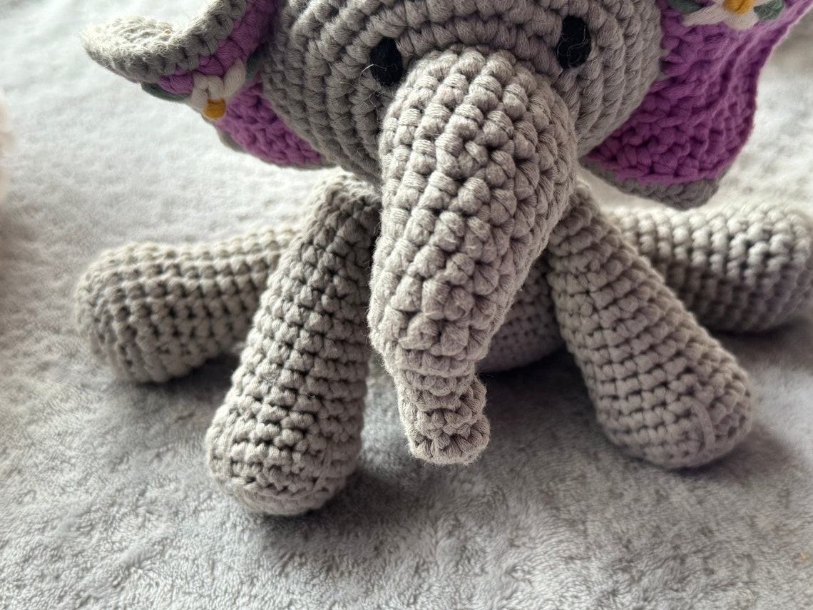 Elephant Plushy With Floral Hand Embroidery - Etsy