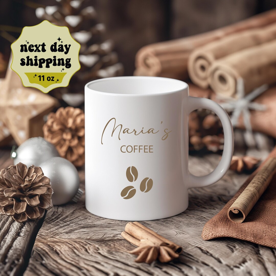 Personalized Coffee Cup, Name Printed Coffee Mug, Teacher Mug, Morning ...