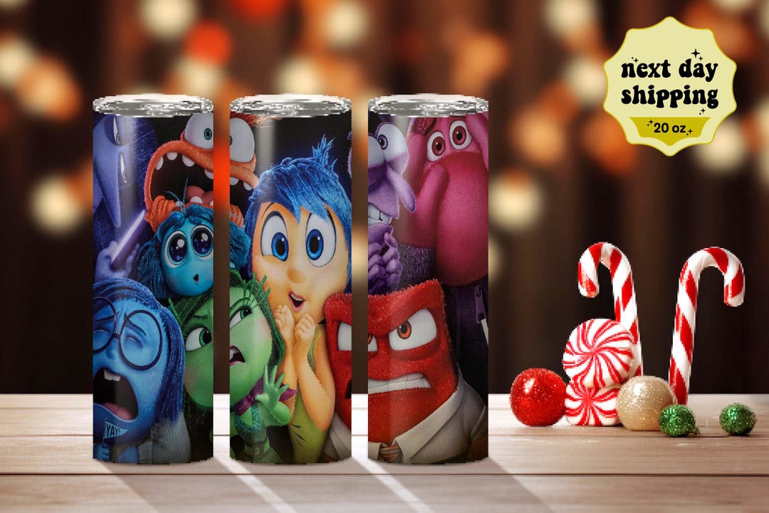 Inside Out Characters Tumbler, 20oz Stainless Steel Water Bottle ...