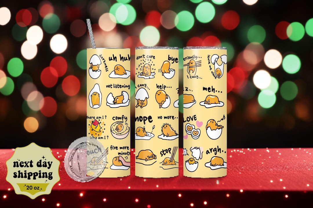 Gudetama Lazy Egg Tumbler, Cute Egg Water Bottle, Guides Anime Figure ...