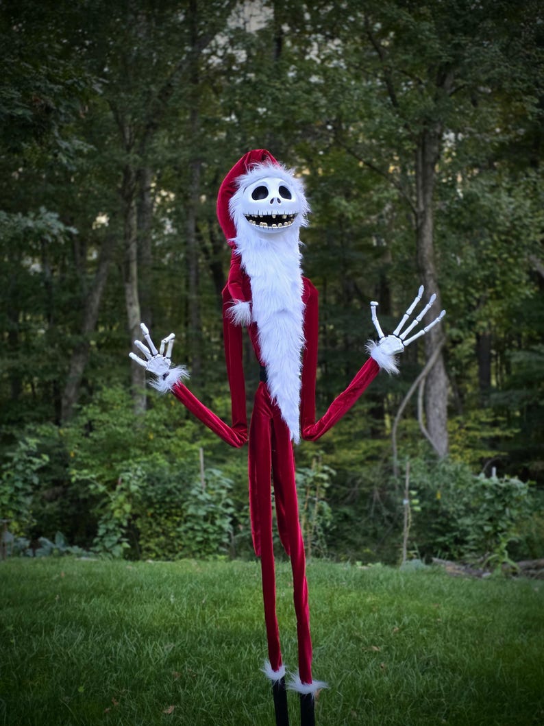 Life-size Posable 7.5 Ft Jack Skeleton Figure: Handmade Halloween ...