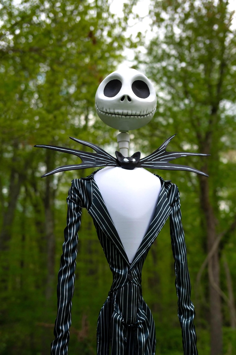 Life-size Posable 7.5 Ft Jack Skeleton Figure: Handmade Halloween ...