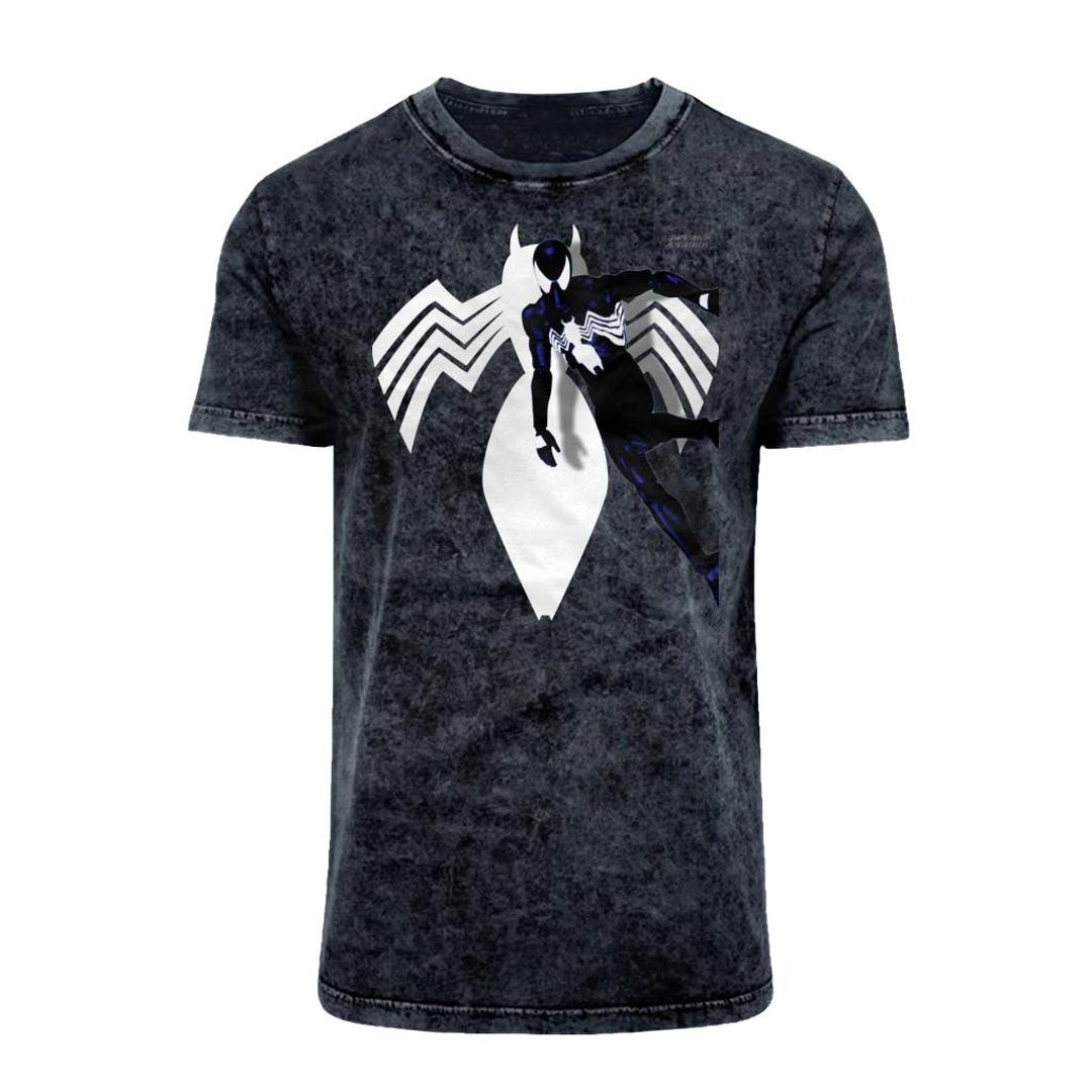 Spider-man- Symbiote Acid Washed T-shirt - Etsy