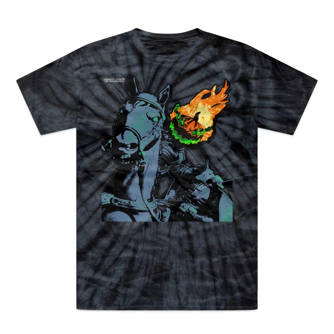 The Headless Horseman Tonal Spider Tie-dye T-shirt - Etsy
