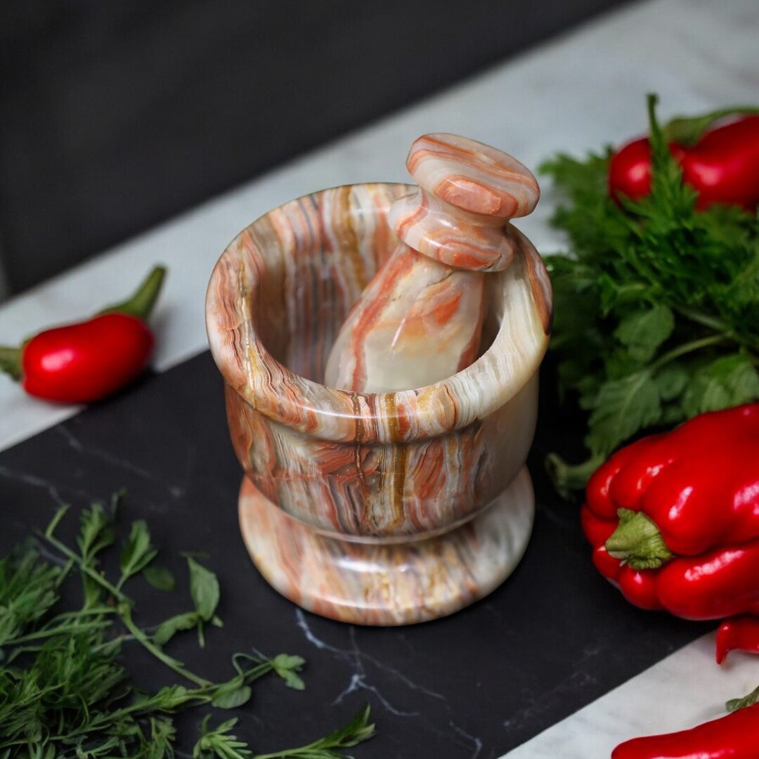 Marble Mortar and Pestle Set,morter and Pestle, Morter, Molcajete ...