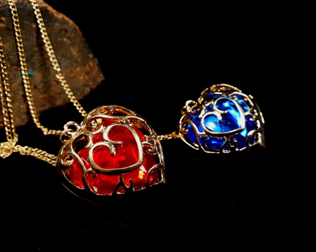 The Legend of Zelda Heart Container Necklace / Botw Red Heart Necklace ...