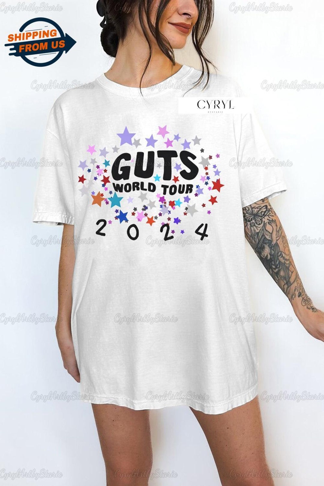 Camiseta Olivia Rodrigo Guts World Tour 2024, camiseta Guts Tour ...