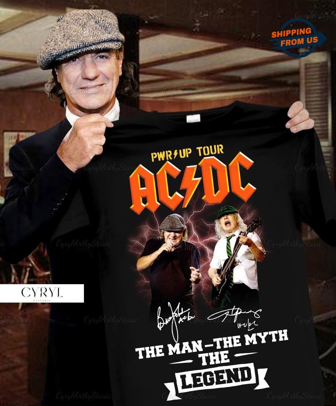ACDC Pwr up World Tour 2024 Shirt, Vintage Acdc Shirt, Rock Band Acdc ...