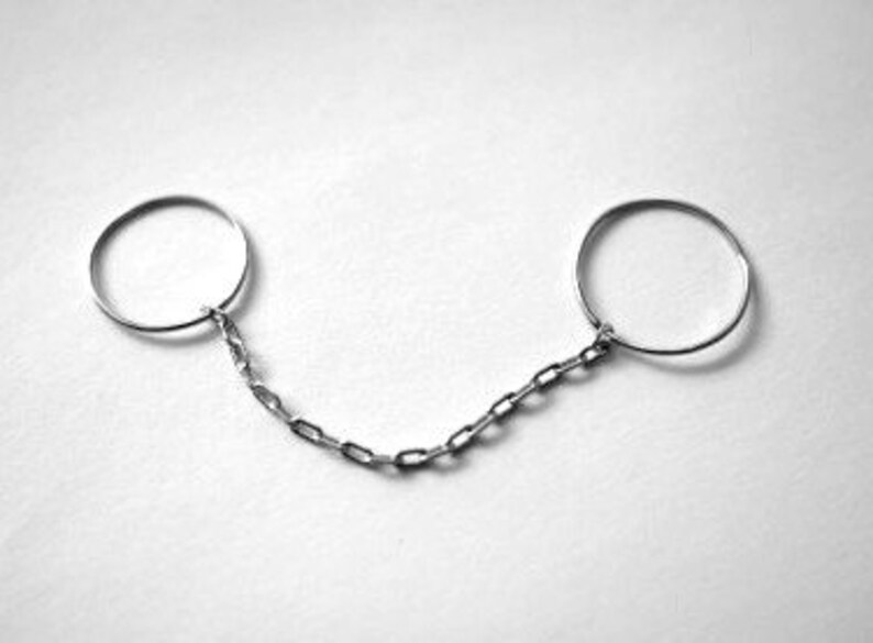 Chain Double Ring - Etsy