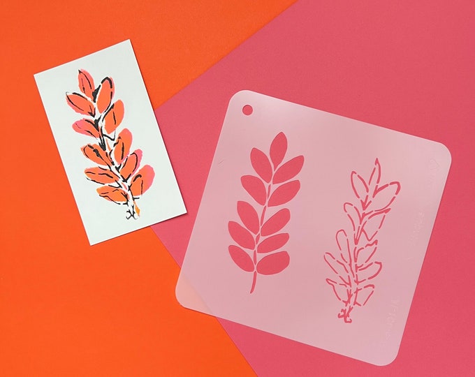 Stencil Quirky Floral 1 Mixed Media Art Journaling Etsy