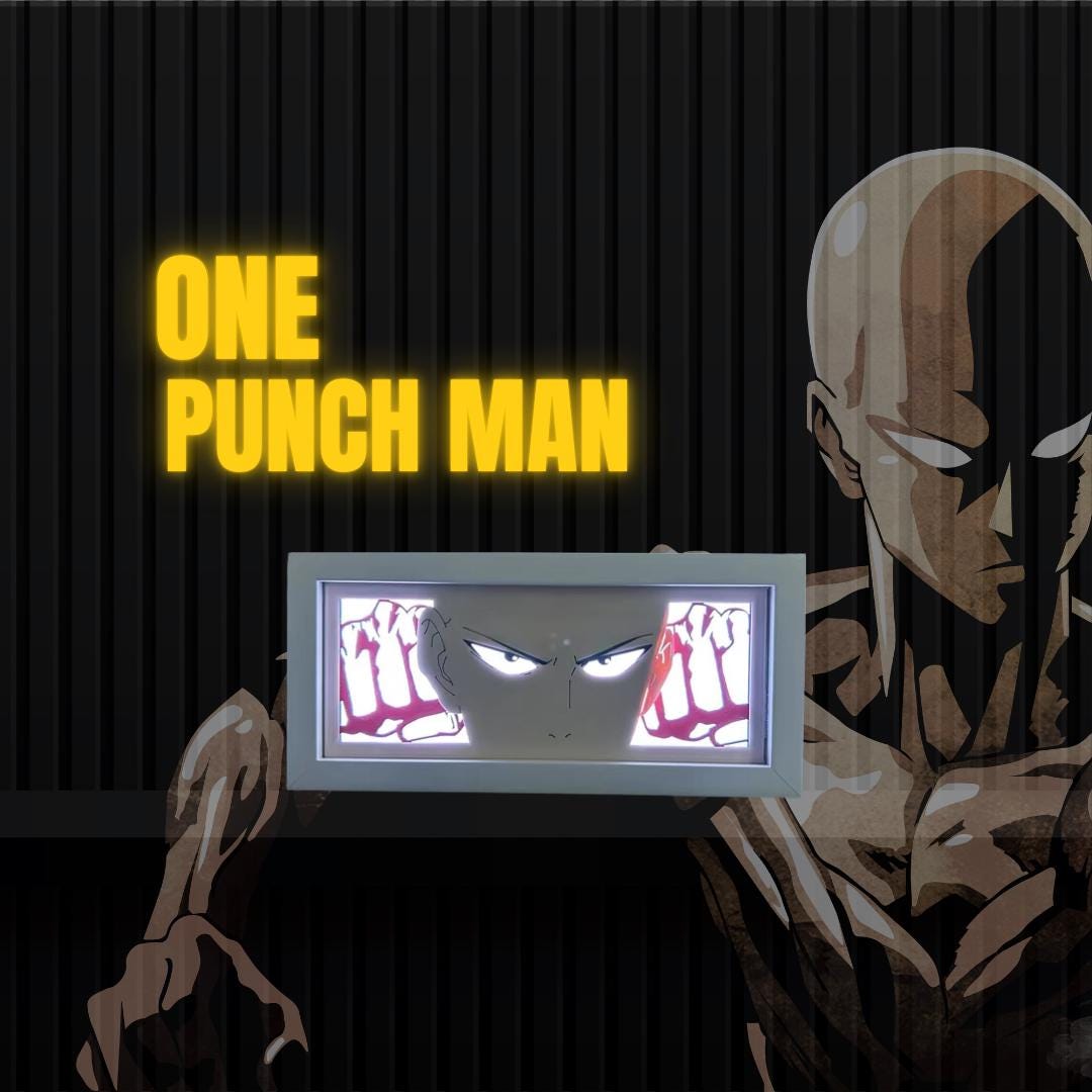 Anime Light Box 3D One Punch Man Anime Desk Lamp Anime RGB Night Light ...