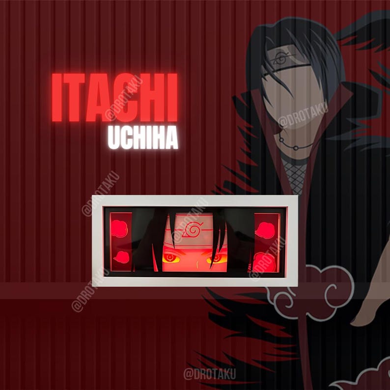 Itachi Uchiha | Naruto Anime Light Box | Anime Desk Lamp | Anime RGB ...
