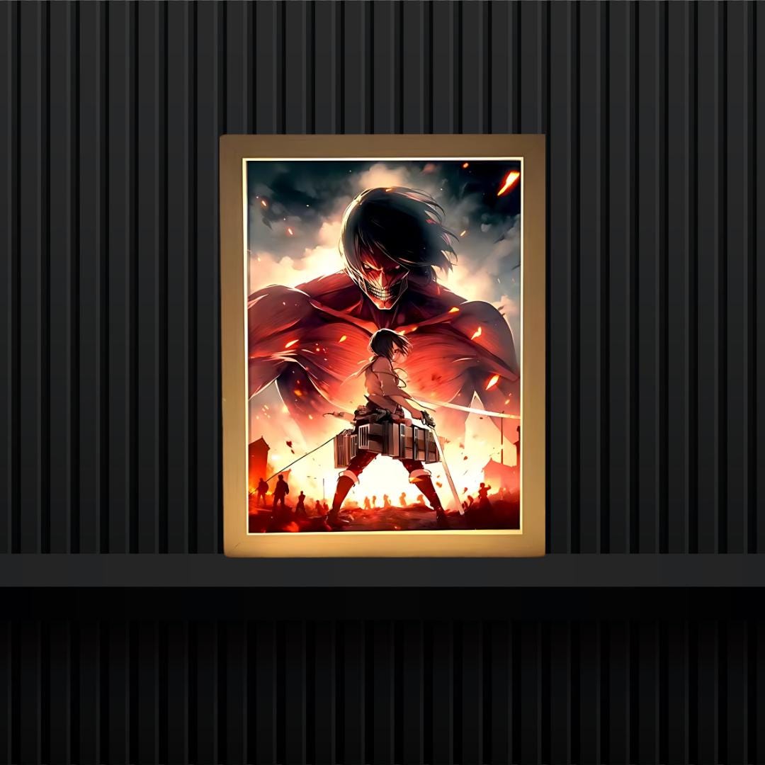 Anime Light Box Anime Light Frame Box Attack on Titan LED Light Frame ...