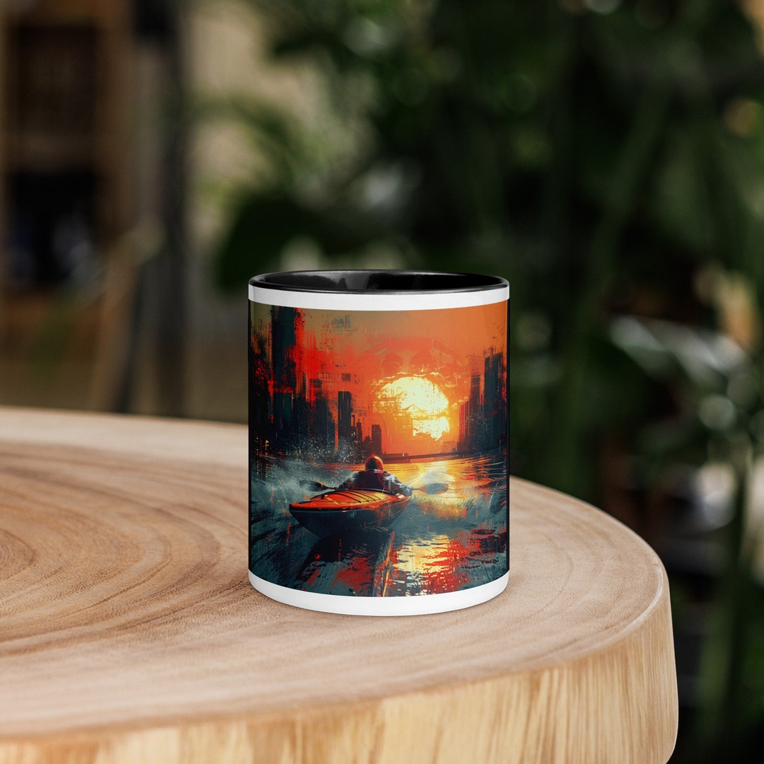 Cyberpunk Rowing Design 11 Oz Mug With Color Inside - Etsy