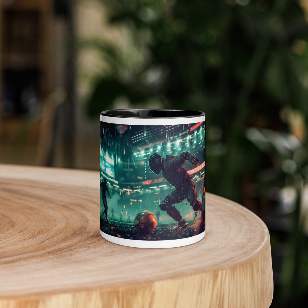 Cyberpunk Football Design 11 Oz Mug With Color Inside - Etsy