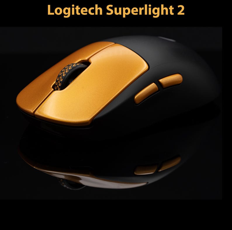 Golden Logitech G Pro X Superlight 1/2 | Endgame Custom Gaming Mouse - Etsy